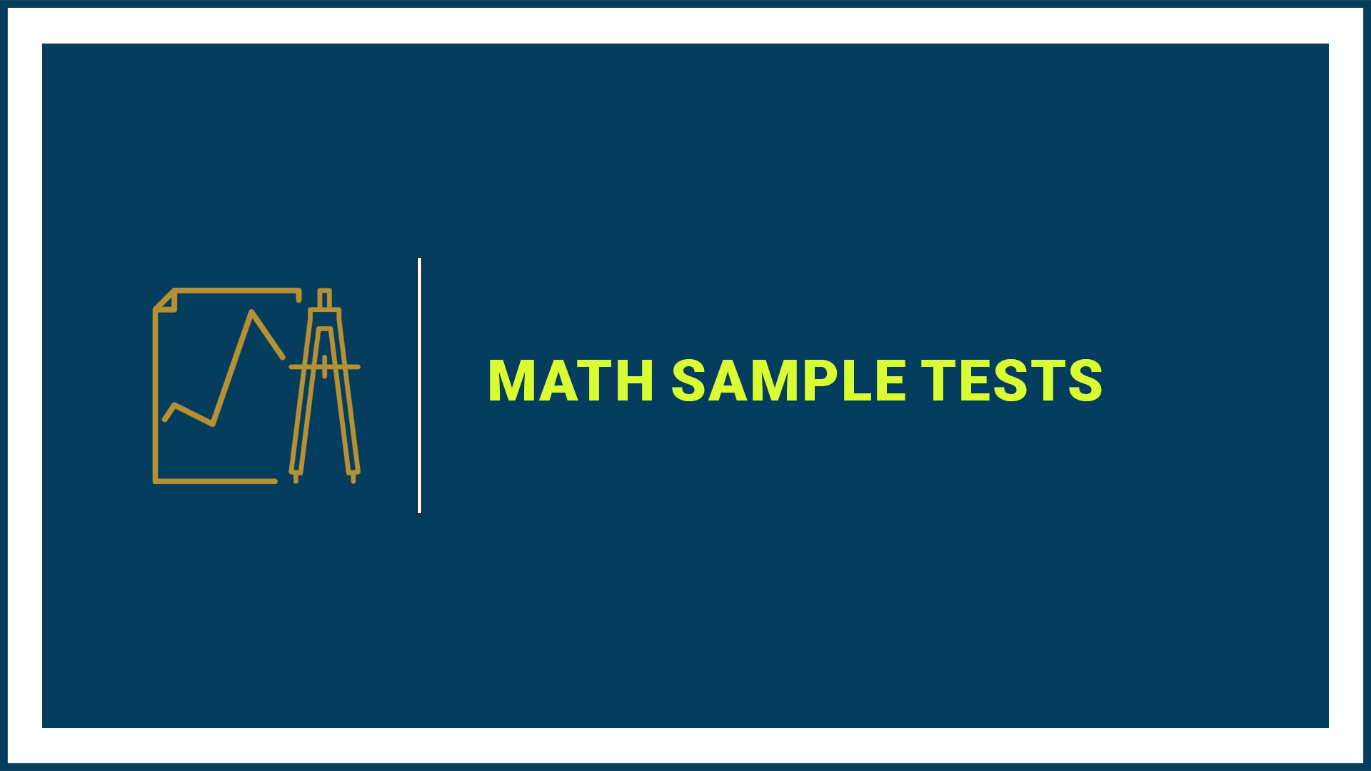 Be Smart Academy | Math Sample Tests (Grade 12 GS)